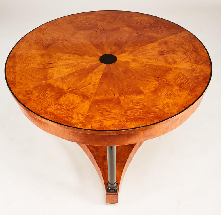 19th Century Biedermeier Center or Round Dining Table with Columns on ...
