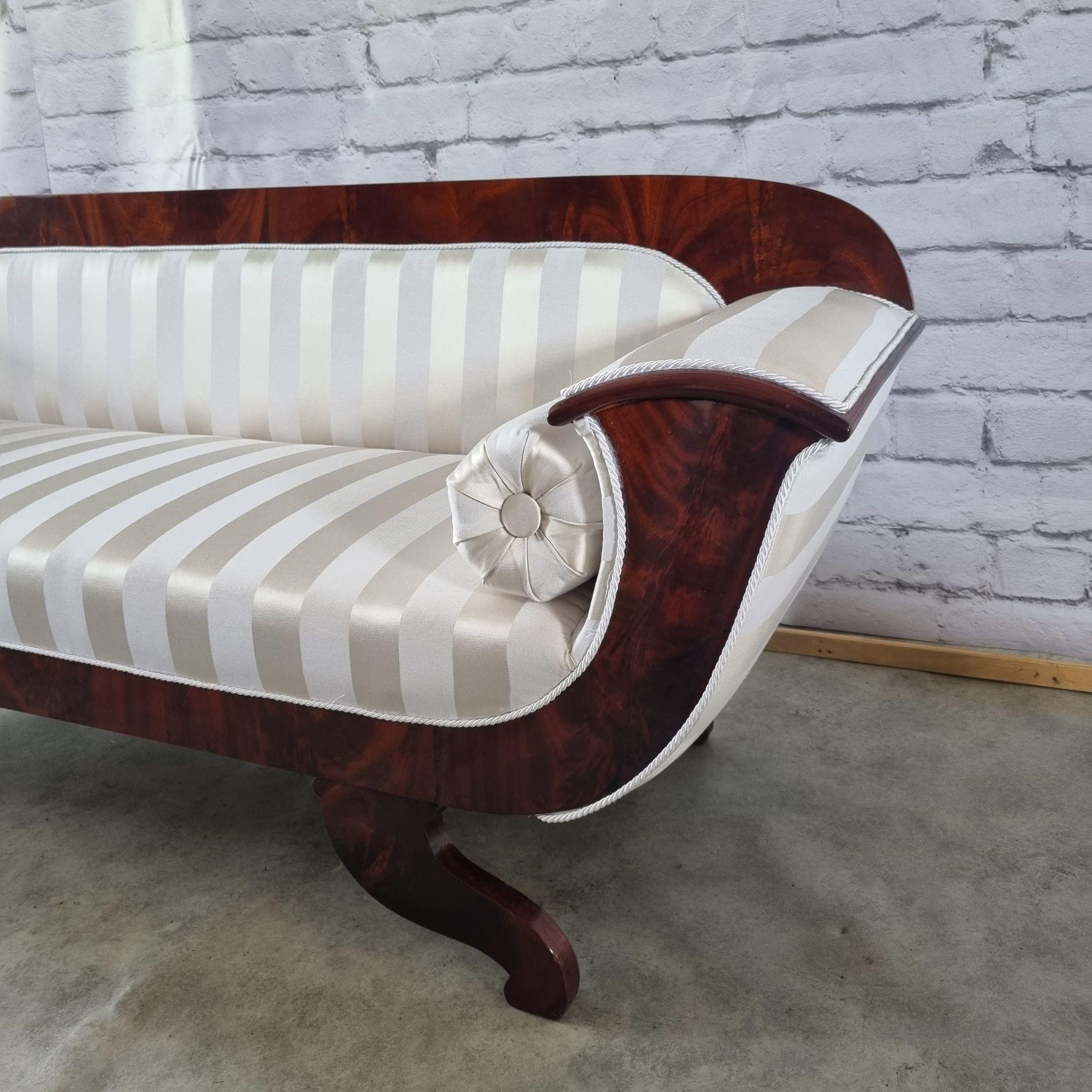 19th Century Biedermeier French Sofa Restored, Reupholstered, ecru at ...