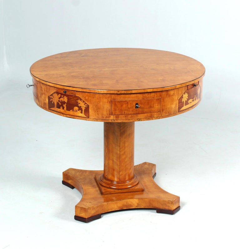 19th Century Biedermeier Game Table with Marquetry, c. 1830 For Sale at ...