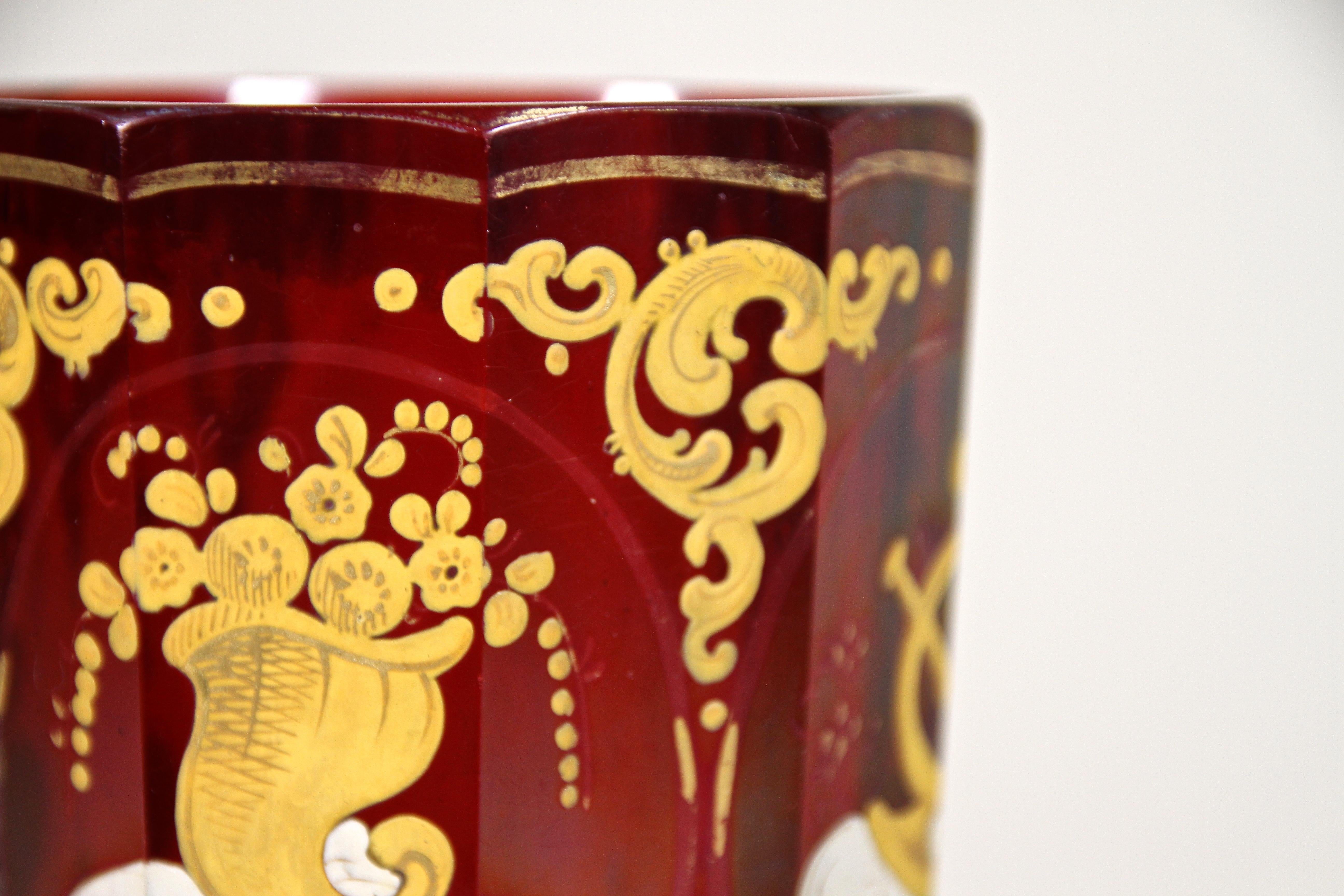 19th Century Biedermeier Glass Goblin Gilt, Austria circa 1825 For Sale ...