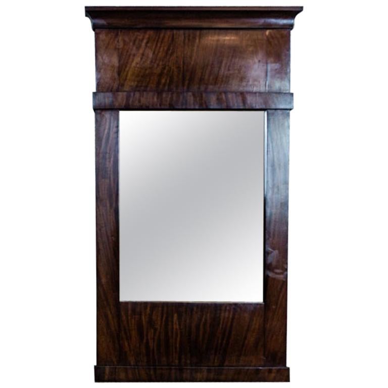 19th-Century Biedermeier Pier Glass in Dark Brown Mahogany Frame For ...
