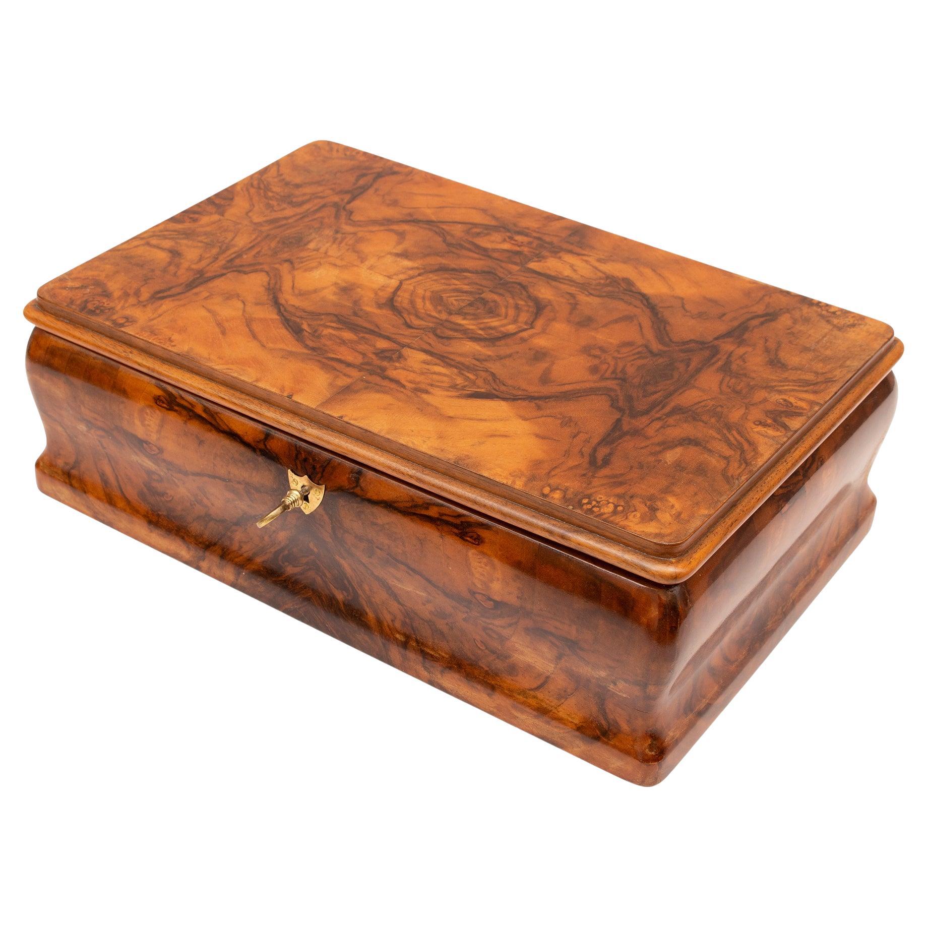 19th Century Walnut Biedermeier Casket For Sale at 1stDibs