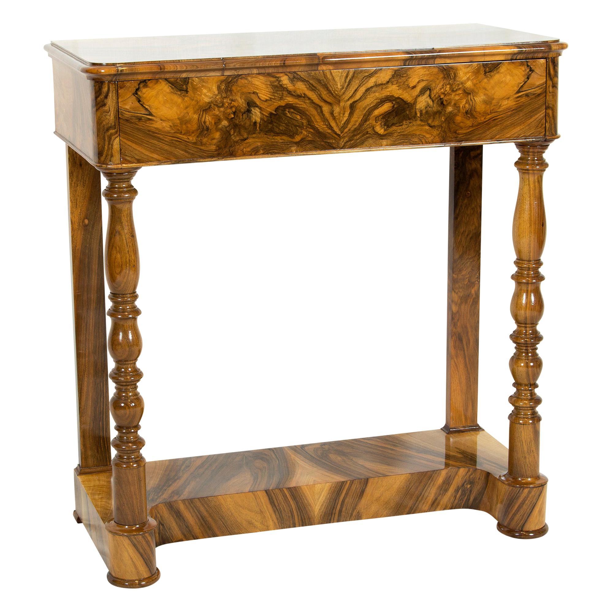 19th Century, Biedermeier Walnut Console at 1stDibs