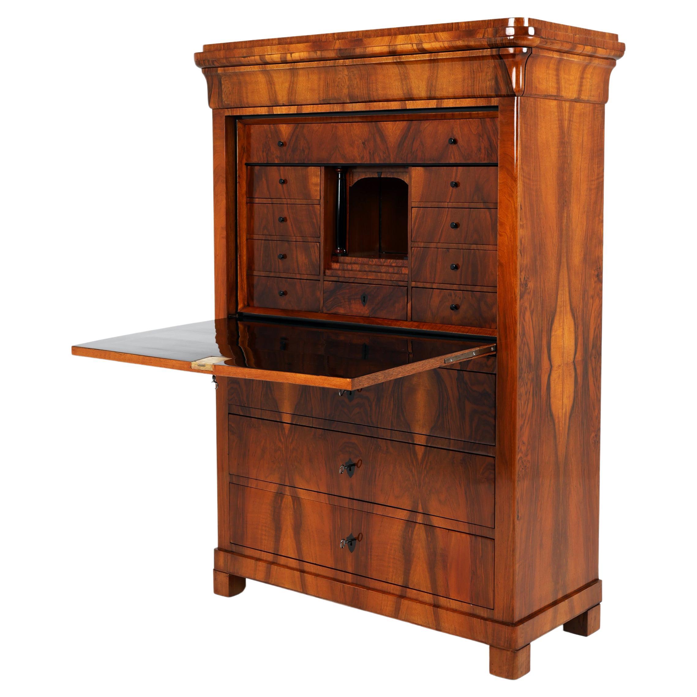 19th Century Biedermeier Column Secretary For Sale at 1stDibs ...