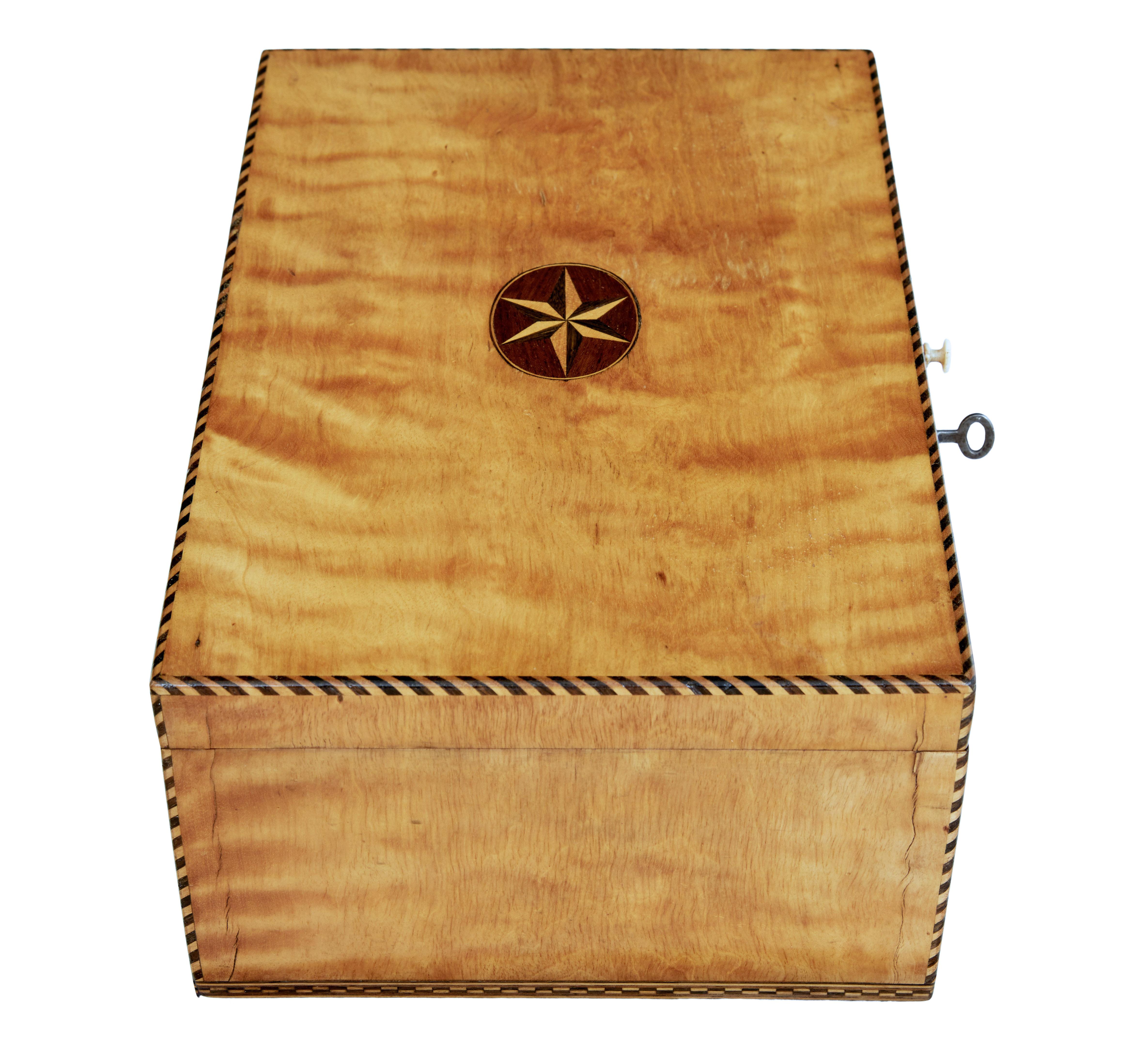 19th Century Birch Sewing Box with Stringing at 1stDibs | sewing boxes ...