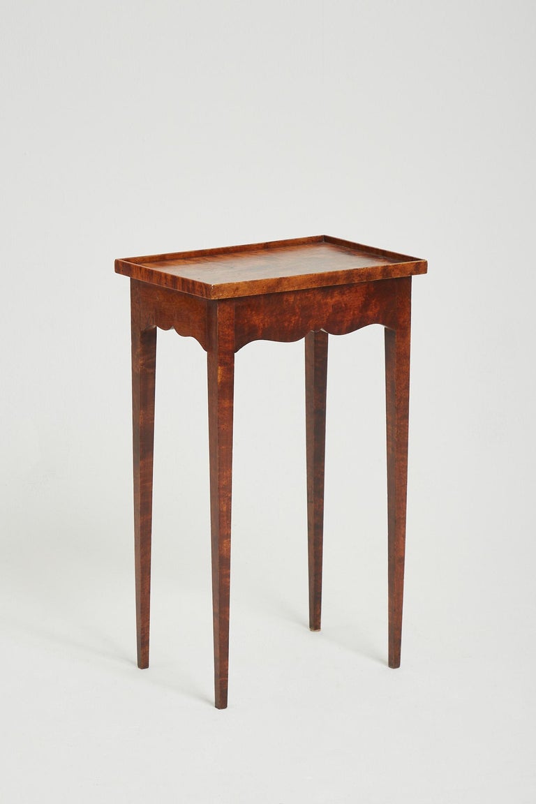 19th Century Birch Tall Side Table at 1stDibs