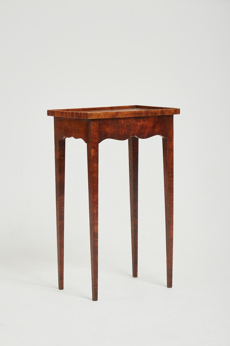 19th Century Birch Tall Side Table at 1stDibs