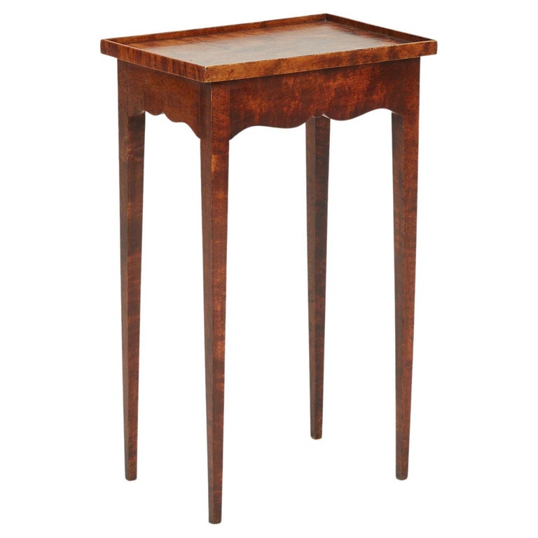 19th Century Birch Tall Side Table at 1stDibs