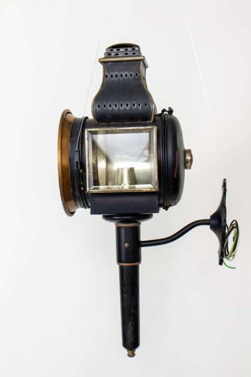 19th Century Black and Copper Carriage Light at 1stDibs