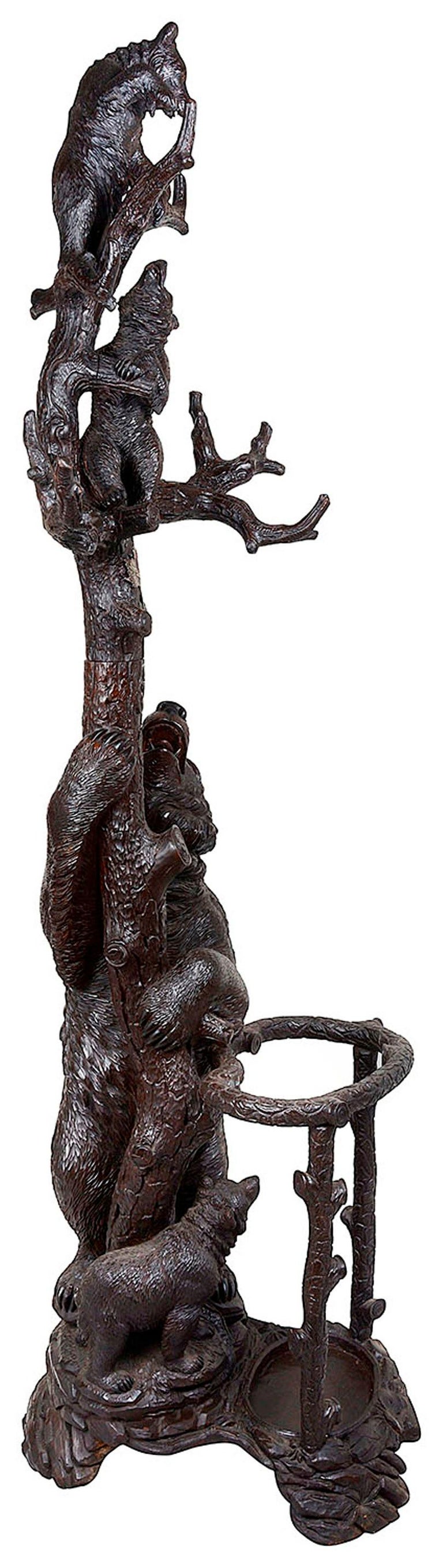 19th Century Black Forest Bear Hall Stand For Sale at 1stDibs