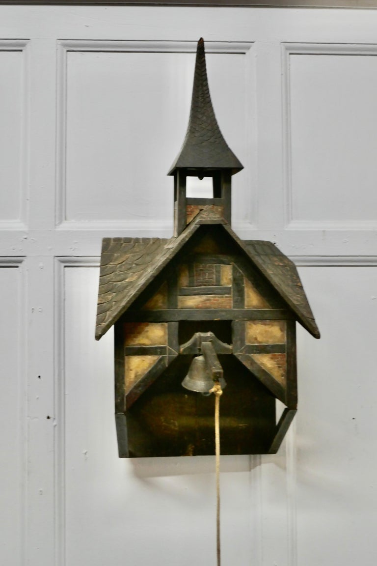 19th Century Black Forest Carved Alpine Front Door Bell at 1stDibs