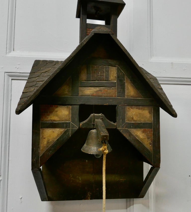 19th Century Black Forest Carved Alpine Front Door Bell at 1stDibs