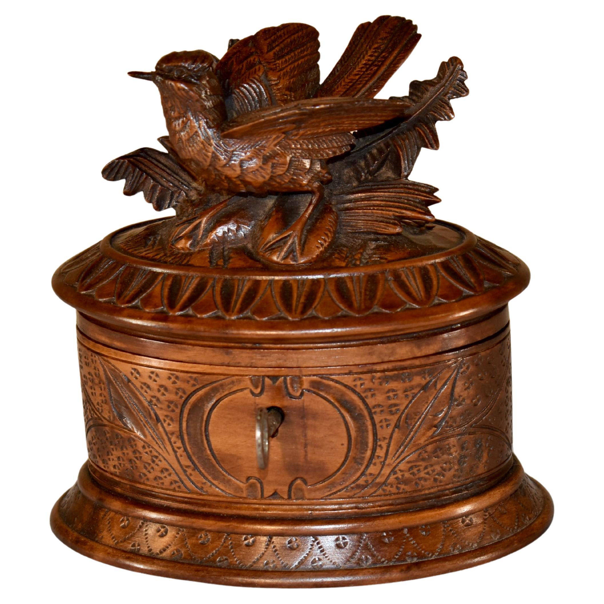 Rare Antique 4 Tier Black Forest Jewelry Box Fruitwood 19th Century ...