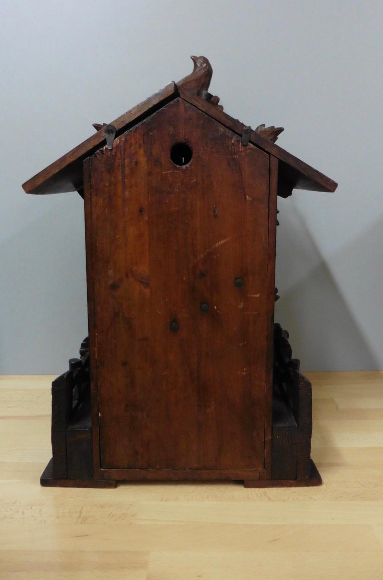 19th Century Black Forest Fusee Cuckoo Mantel Clock by Beha at 1stDibs
