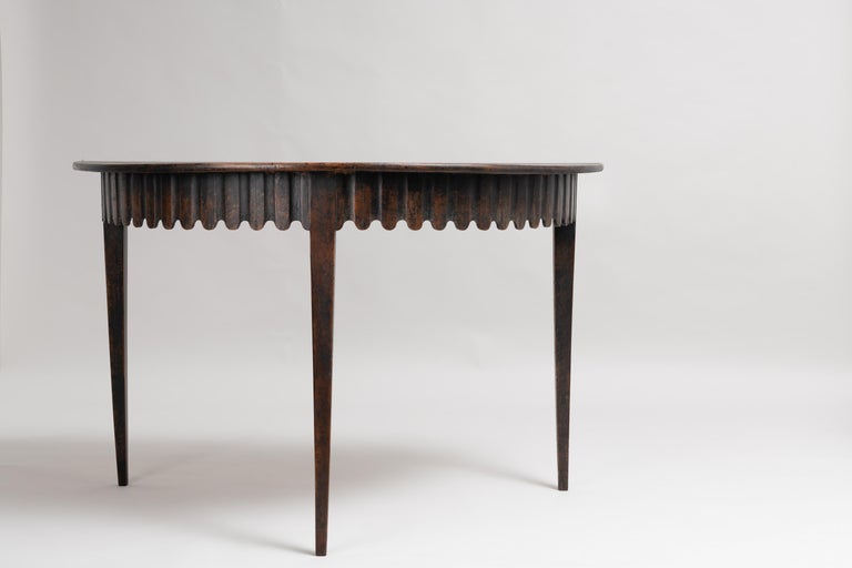 19th Century Black Swedish Gustavian Style Demi Lune Tables at 1stDibs