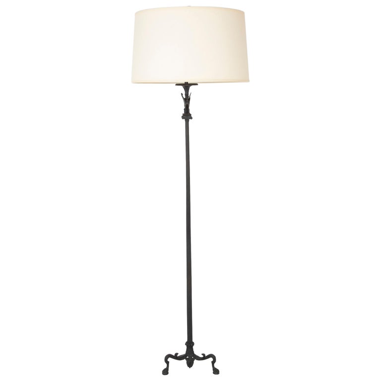 19th Century Black Wrought Iron Floor Lamp at 1stDibs | black wrought ...