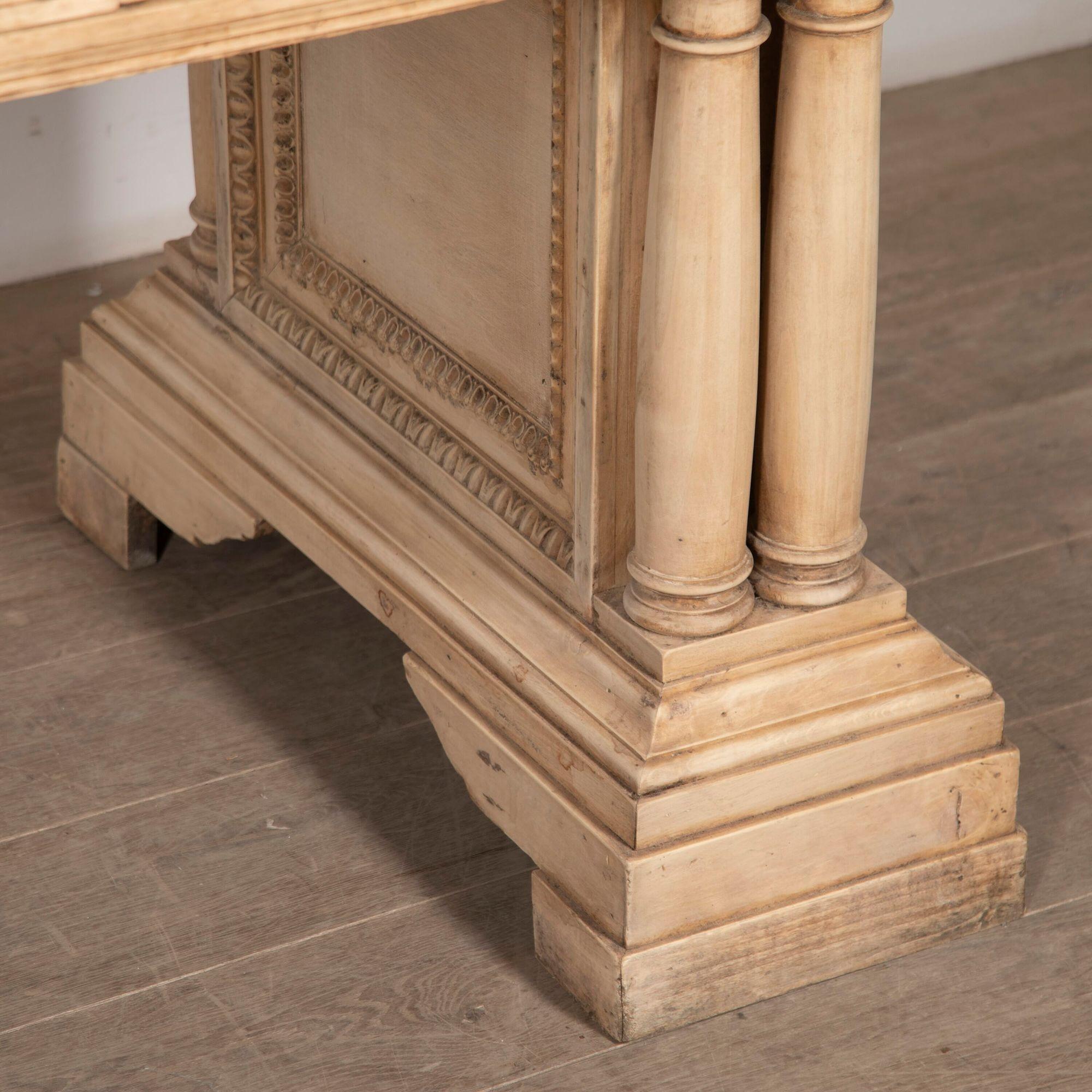 19th Century Bleached Walnut Table For Sale at 1stDibs