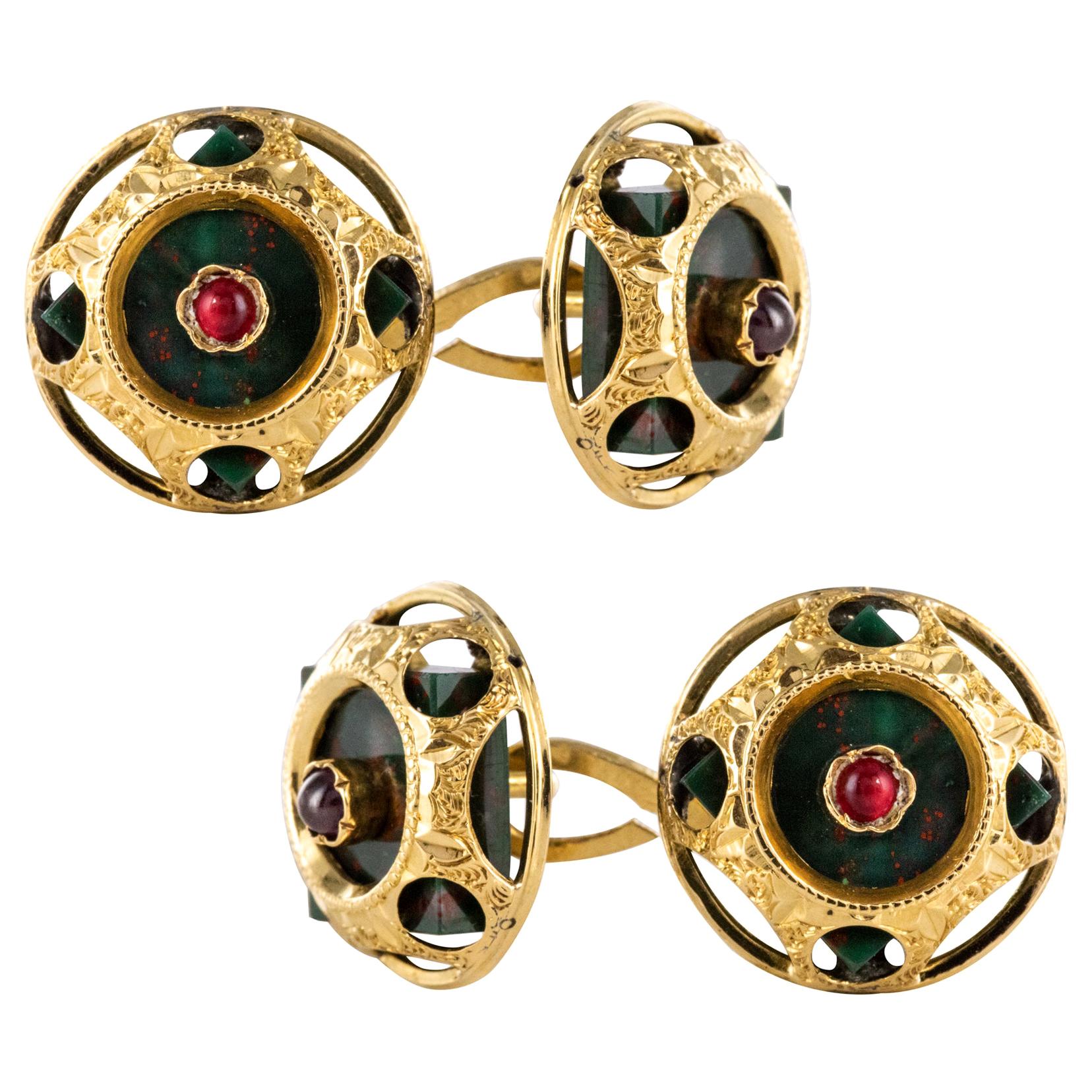 Antique Ruby Cufflinks - 271 For Sale at 1stDibs | ruby cufflinks, ruby ...