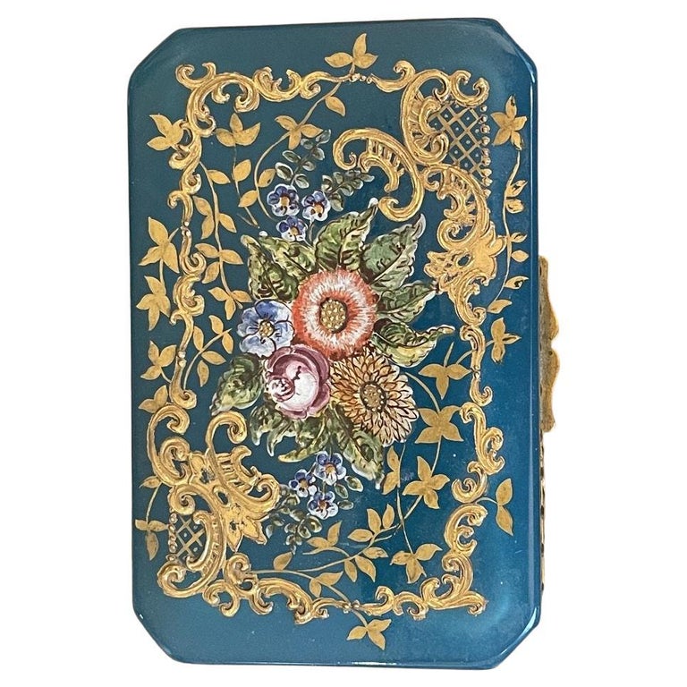 19th Century Blue Opaline Box at 1stDibs
