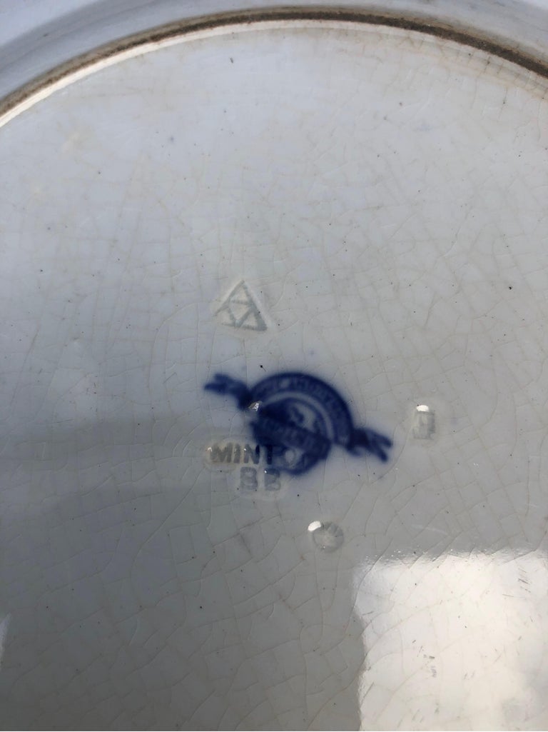 19th Century Blue and White Daisy Platter Minton For Sale at 1stDibs