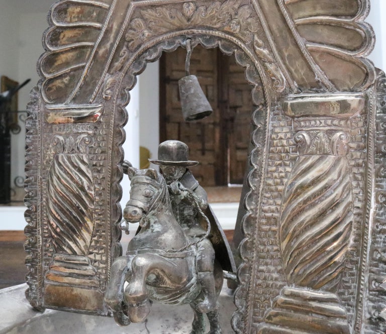 19th Century Bolivian or Peruvian Silver Alms Dish with Saint James on ...