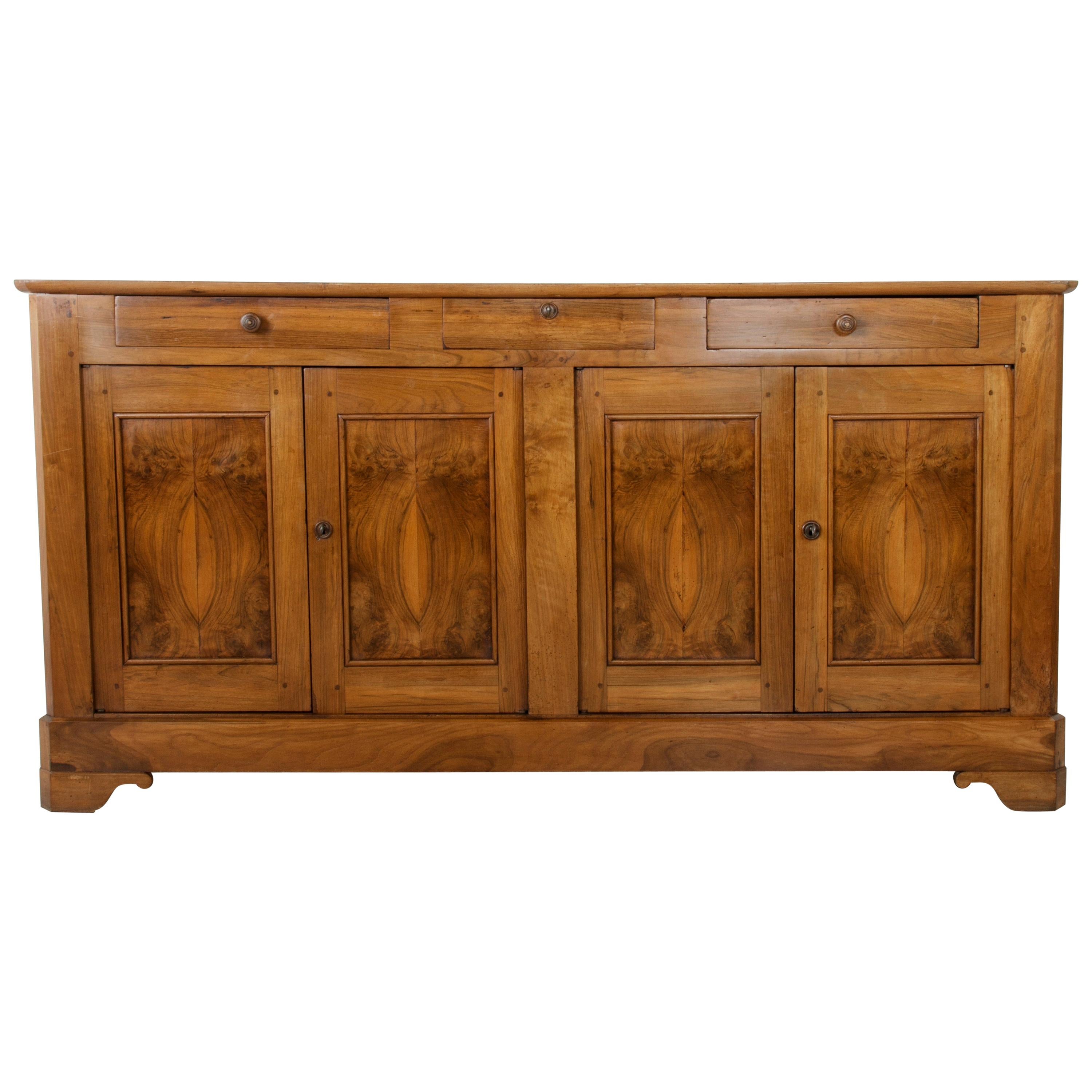 19th Century Book Matched Walnut Louis Philippe Enfilade Sideboard at ...