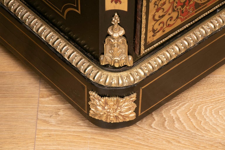 19th Century Boulle Work Twin Pedestal Desk For Sale at 1stDibs