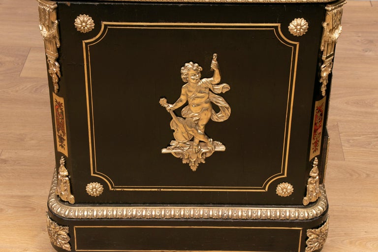 19th Century Boulle Work Twin Pedestal Desk For Sale at 1stDibs