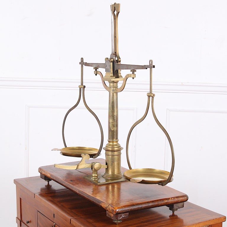 19th Century Brass Balance Scale at 1stDibs