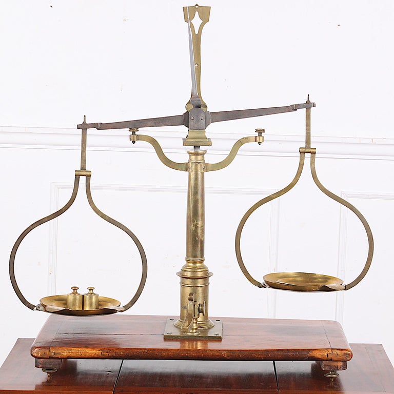 19th Century Brass Balance Scale at 1stDibs