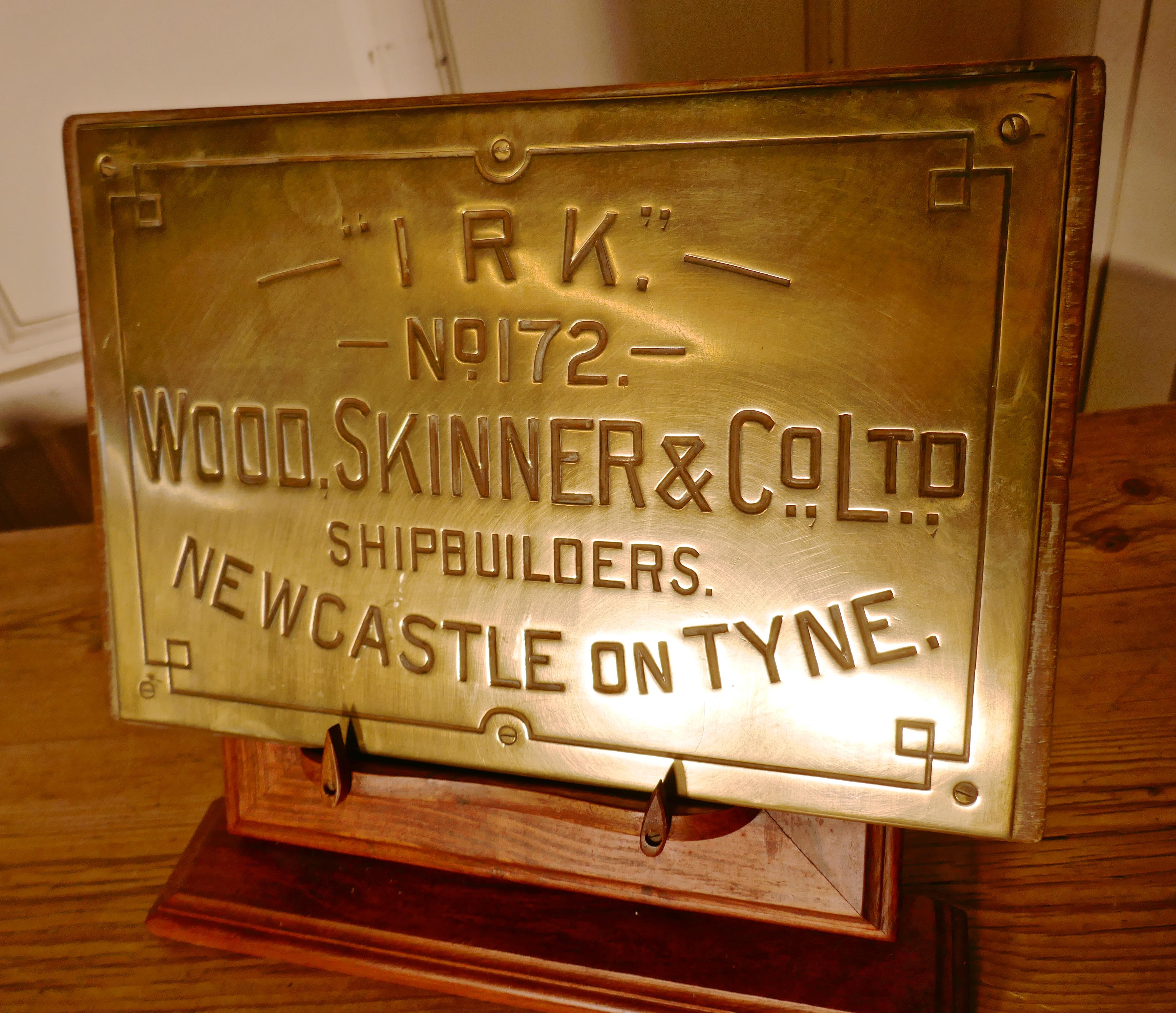 19th Century Brass Boat Builders Ships Name Plaque “IRK” at 1stDibs ...