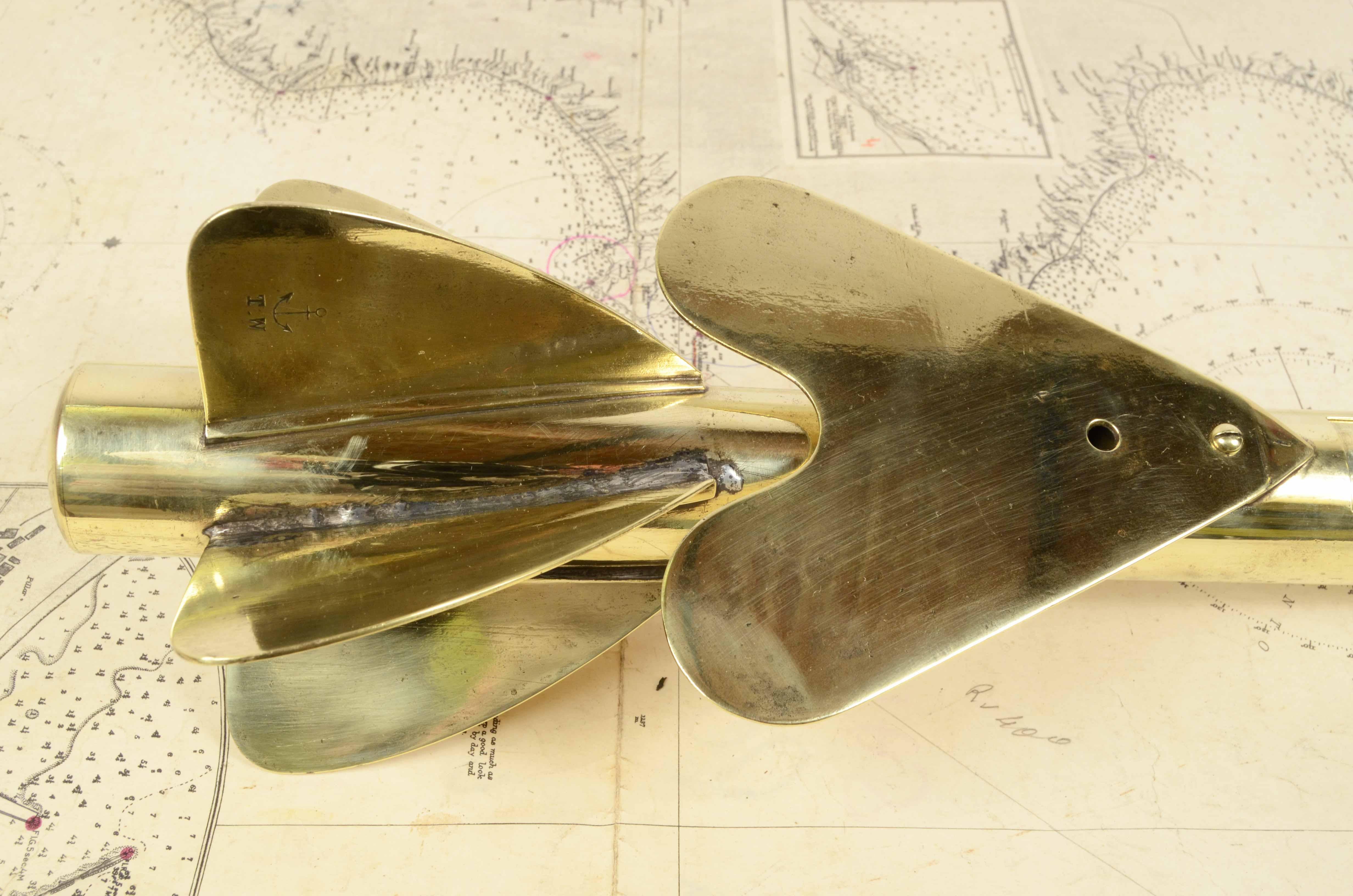 19th Century Brass Harpoon Walker's Ship Log Antique Navigation ...