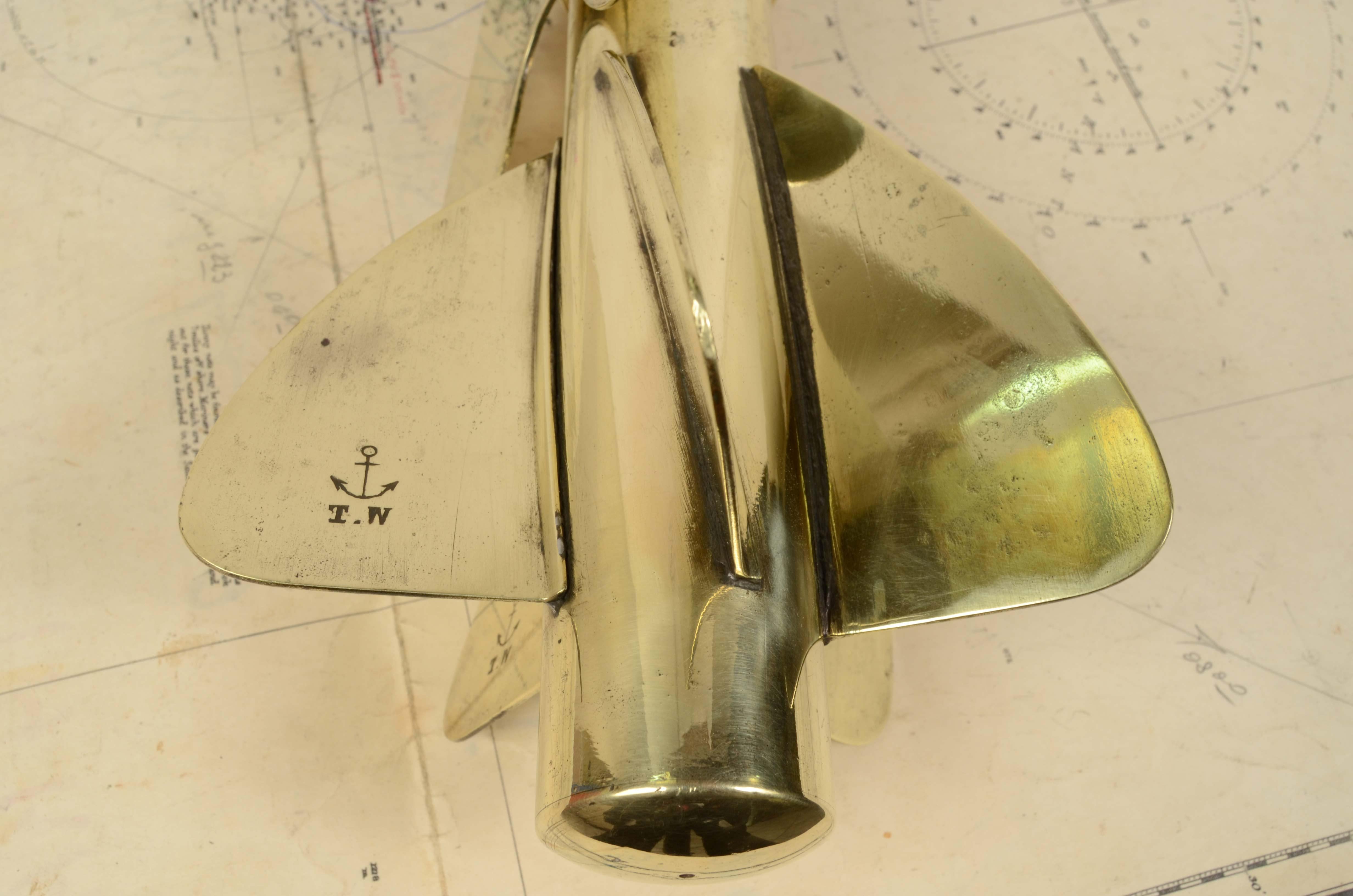 19th Century Brass Harpoon Walker's Ship Log Antique Navigation ...