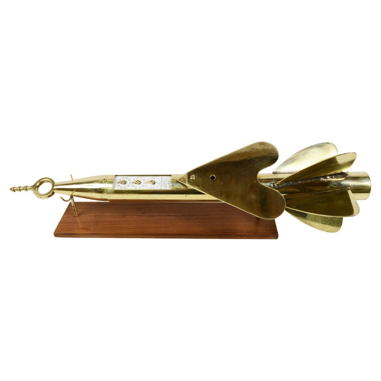 19th Century Brass Harpoon Walker's Ship Log Antique Navigation ...