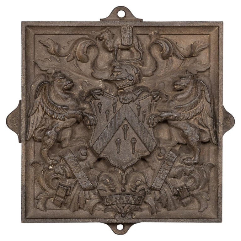 19th Century British Cast Iron 'Worshipful Order of Grocers' Crest, c ...