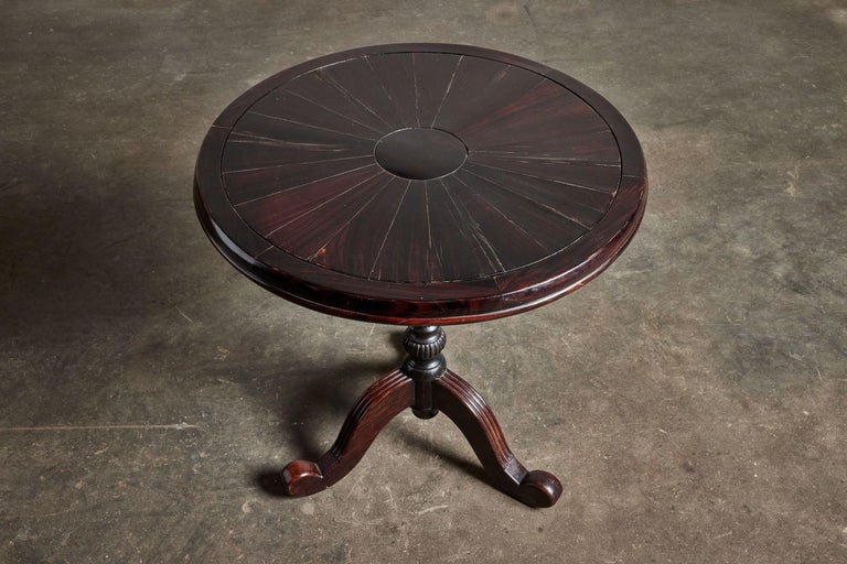 19th Century British Colonial Ebony Pedestal Table For Sale at 1stDibs