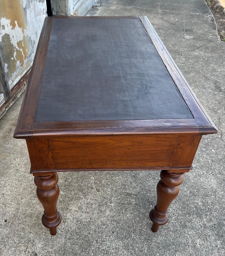 19th Century British Colonial Leather Top Campaign Style Desk For Sale ...