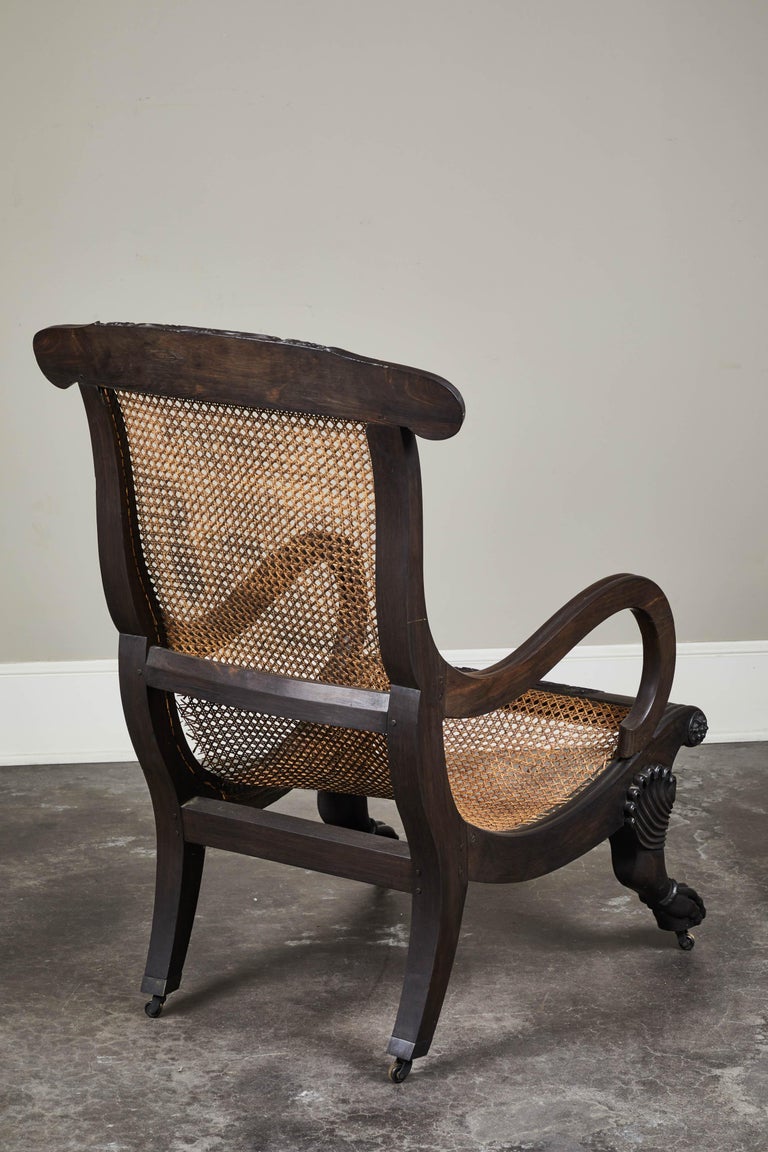 19th Century British Colonial/Regency Ebony Chair For Sale at 1stDibs