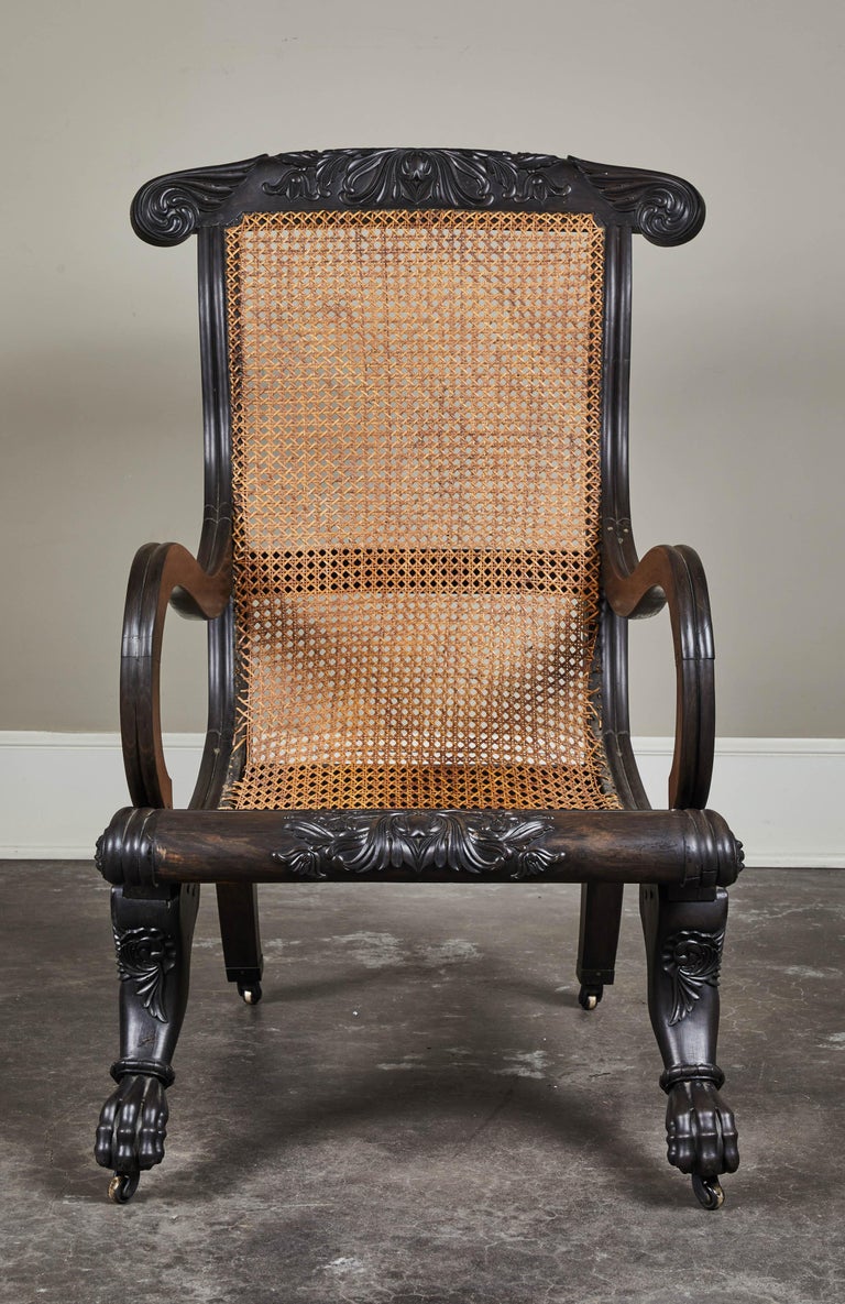 19th Century British Colonial/Regency Ebony Chair For Sale at 1stDibs