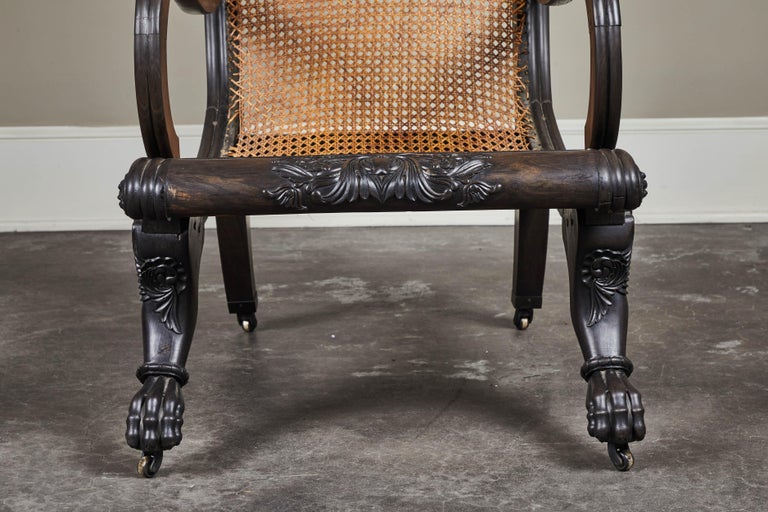 19th Century British Colonial/Regency Ebony Chair For Sale at 1stDibs