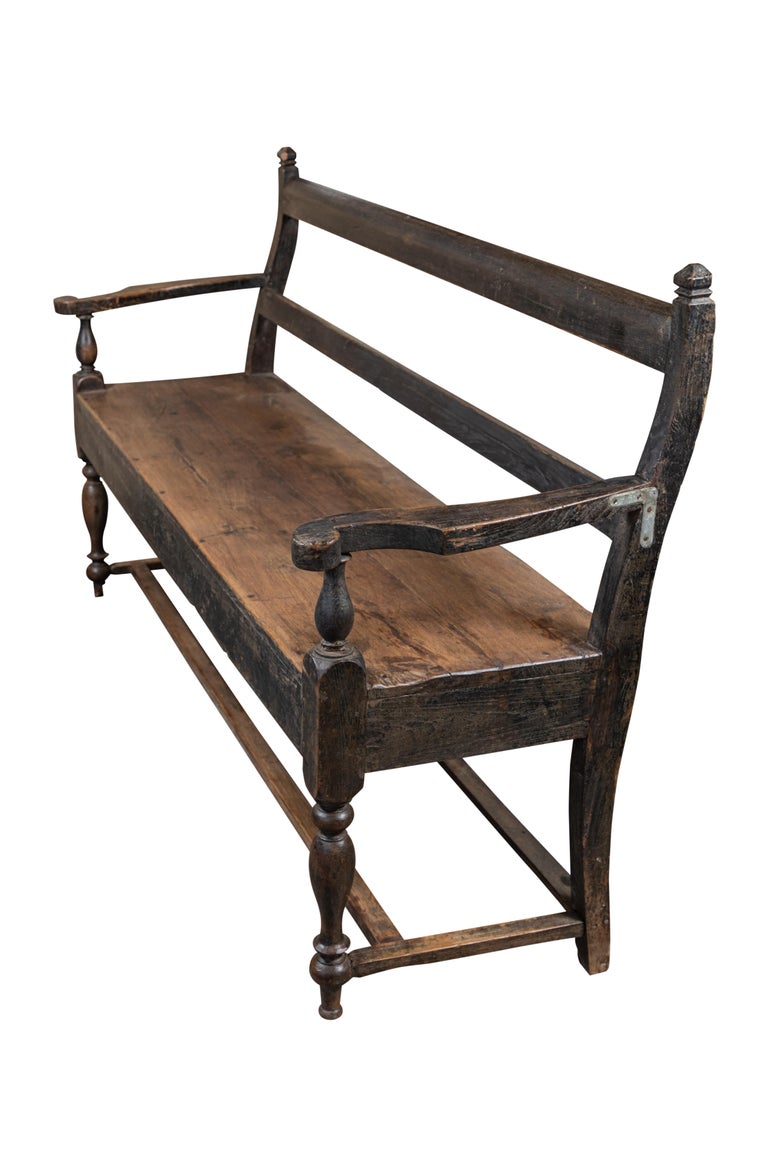 19th Century British Colonial Teak Bench at 1stDibs