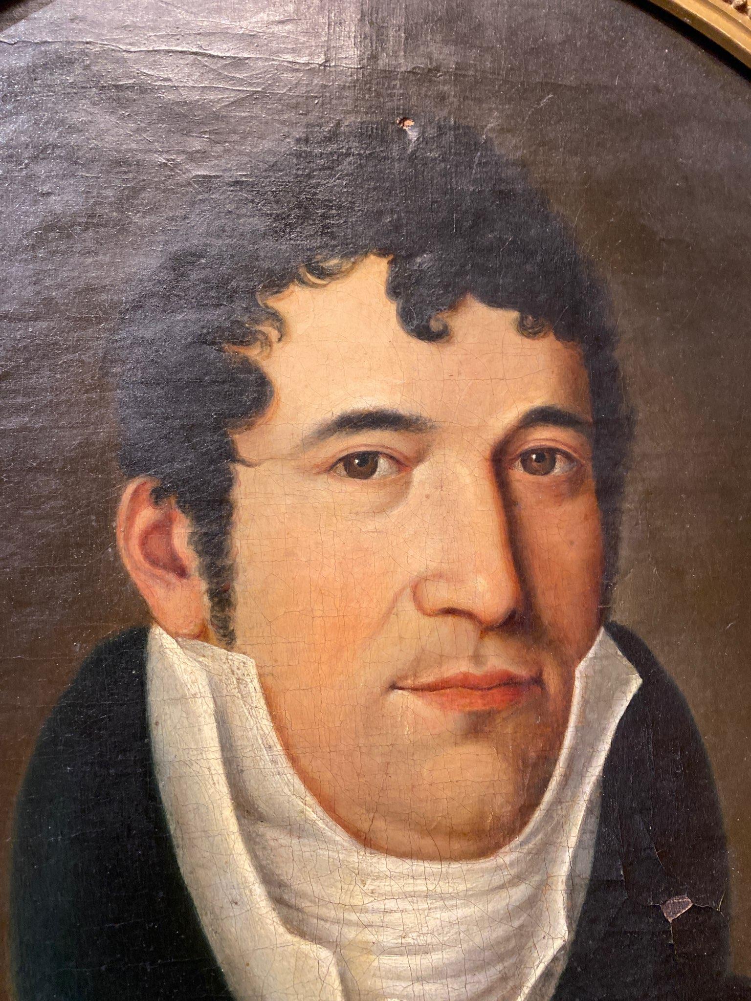 19th Century British Regency Era Portrait of a Man Oil on Canvas ...