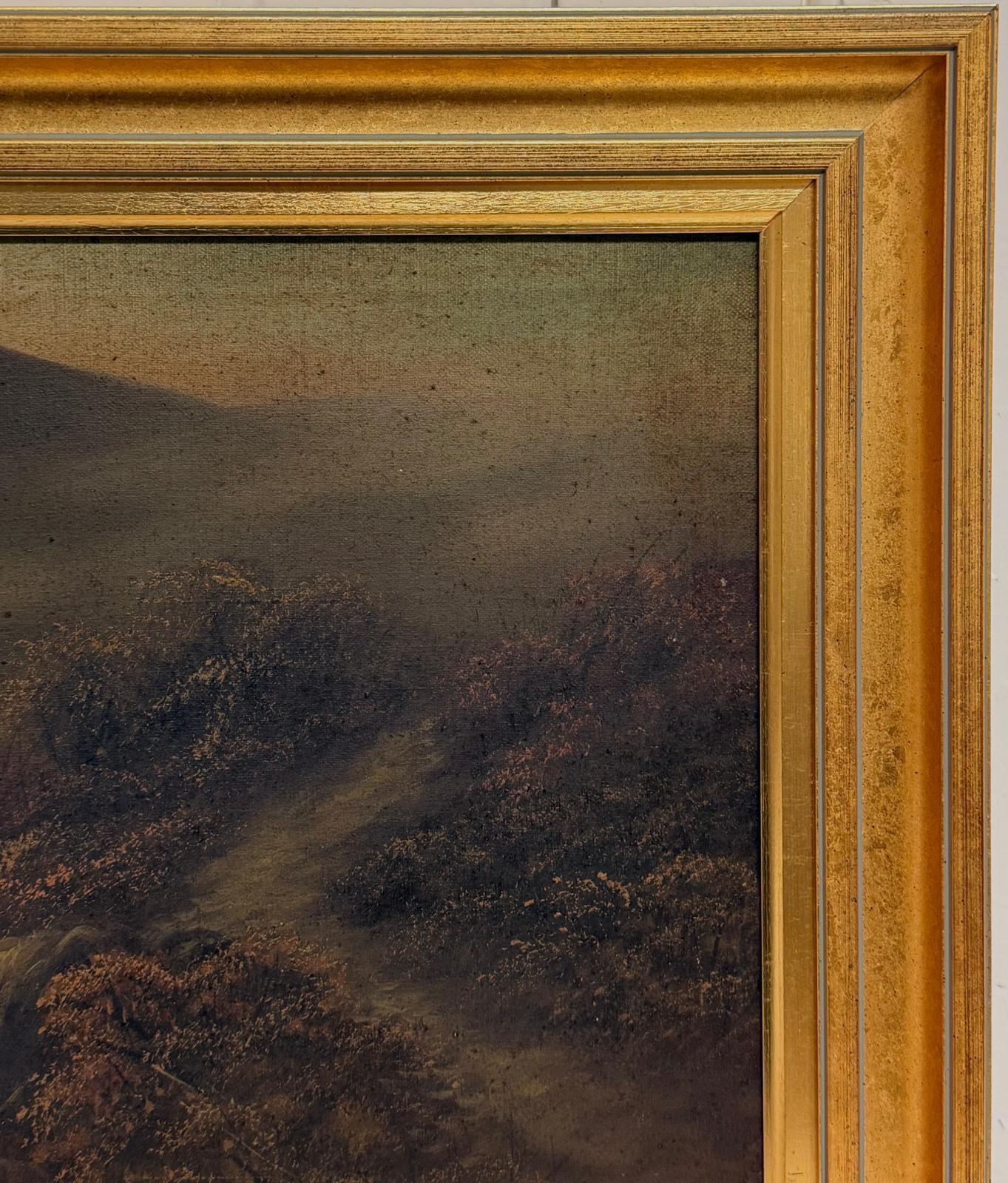 19th century British School - Signed Victorian Scottish Moorland Misty ...