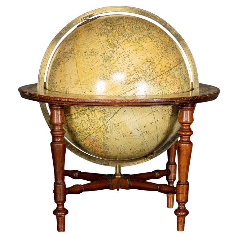 19th Century British Terrestrial Library Globe, George Philip and Son ...