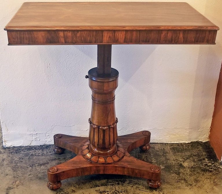 19th Century British William iv Telescopic Side Table In the Manner of ...