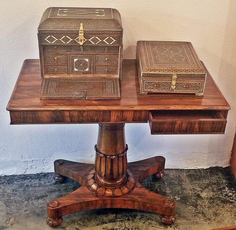 19th Century British William iv Telescopic Side Table In the Manner of ...