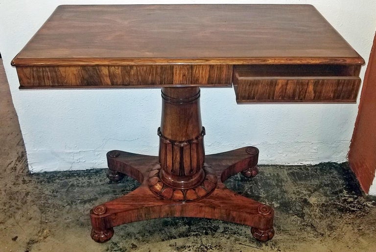 19th Century British William iv Telescopic Side Table In the Manner of ...