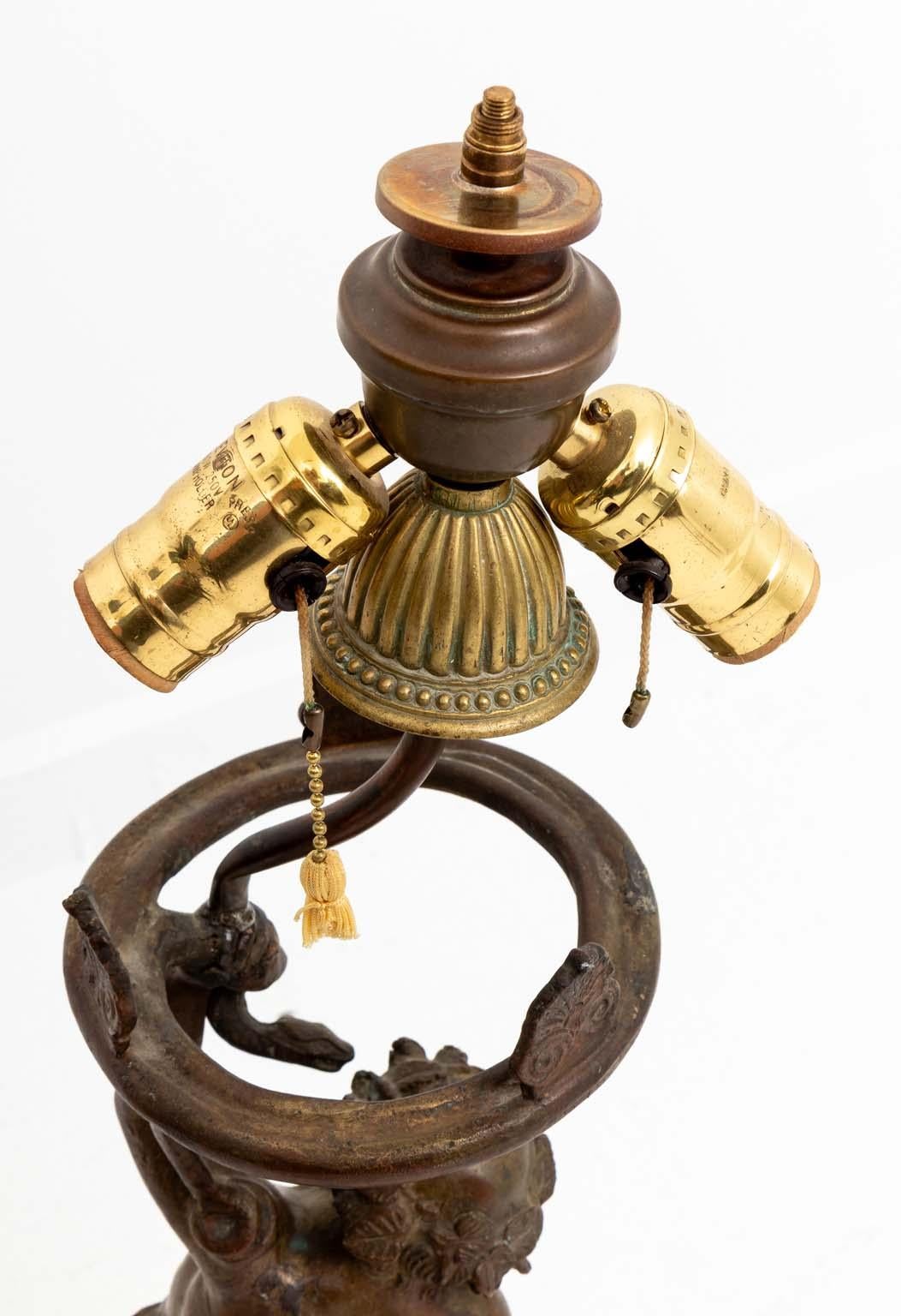 19th Century Bronze Bacchus Lamp For Sale at 1stDibs