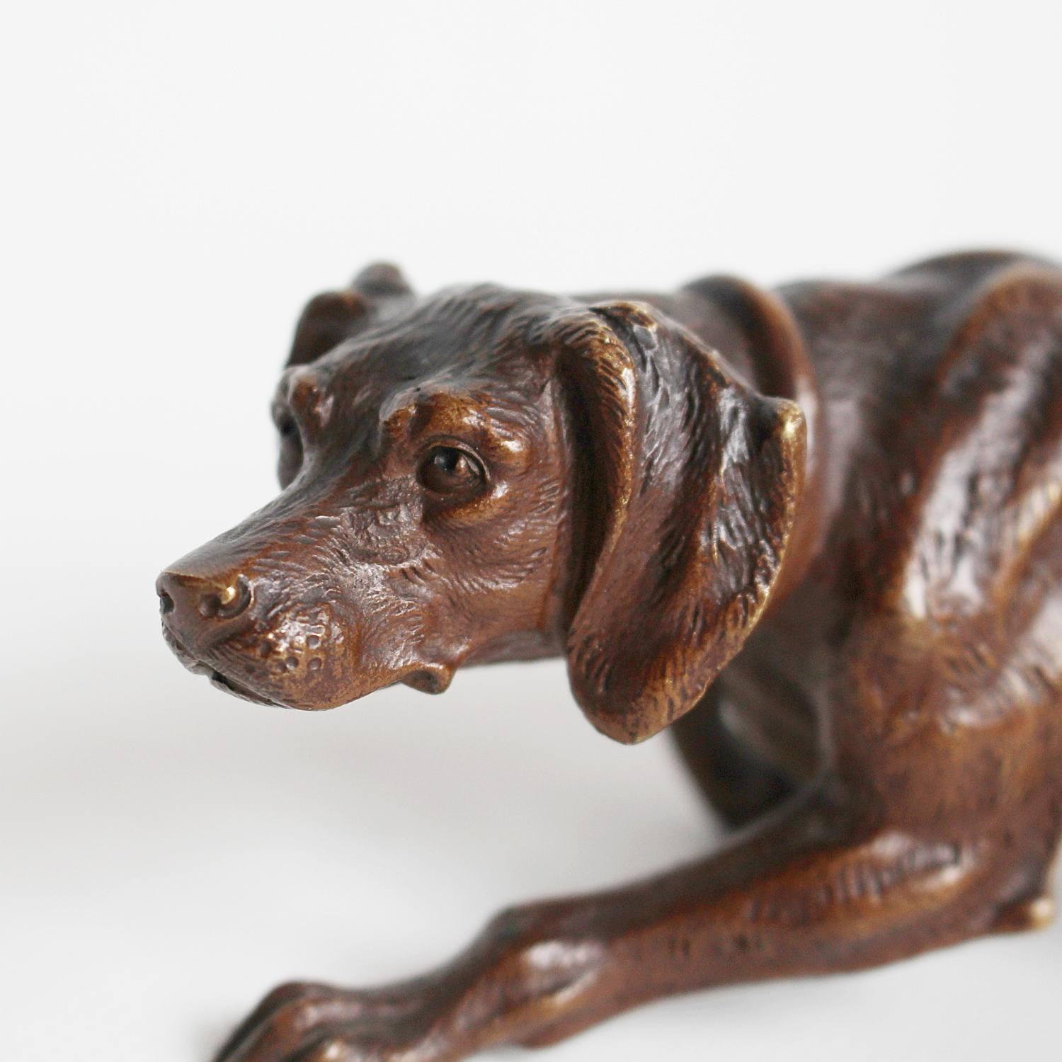 19th Century Bronze Dog Sculpture at 1stDibs