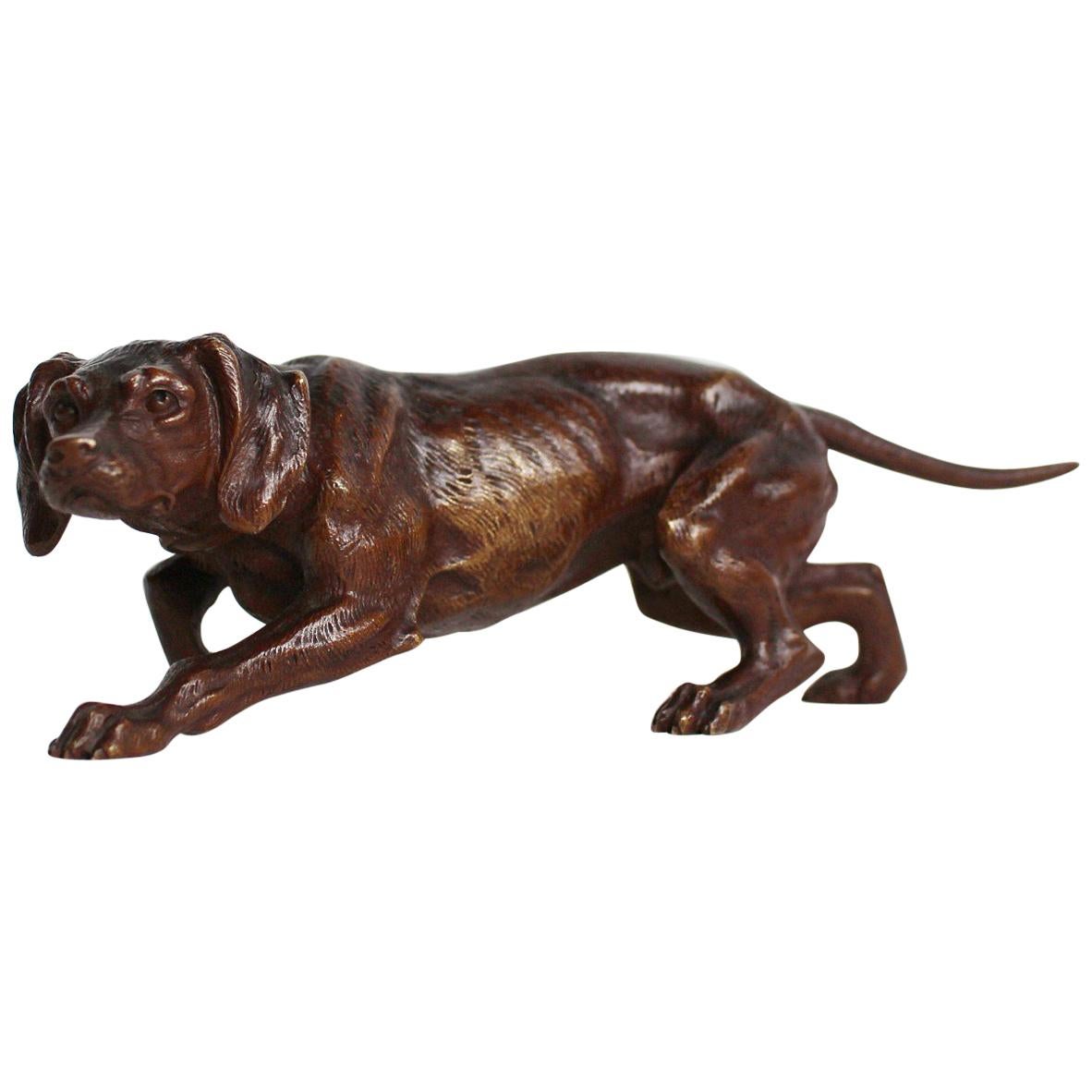 19th Century Bronze Dog Sculpture at 1stDibs
